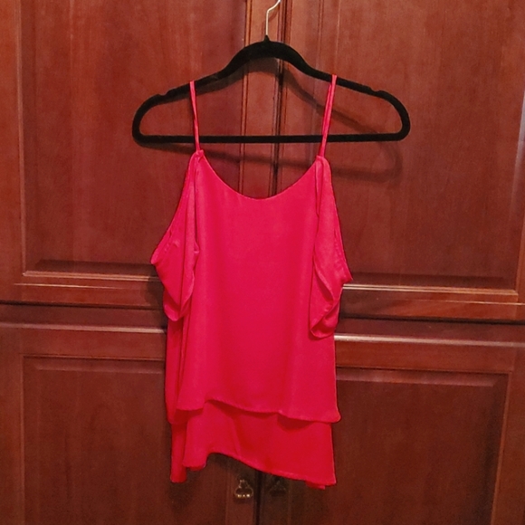 Francesca's Collections | Tops | New Flowing Red Spaghetti Strap Top ...